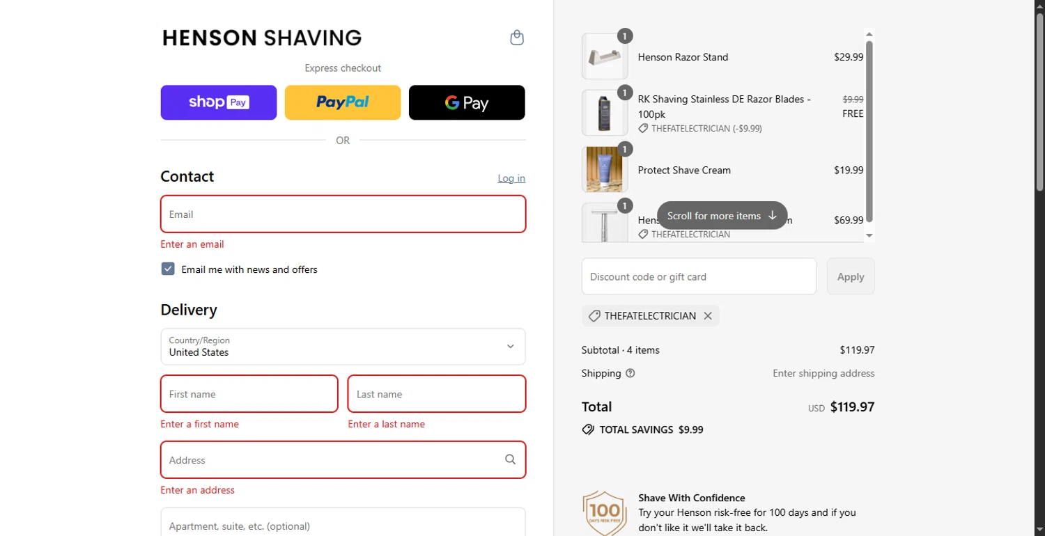Henson Shaving Promo Codes (42 Verified) - 10% Off Sep 2025