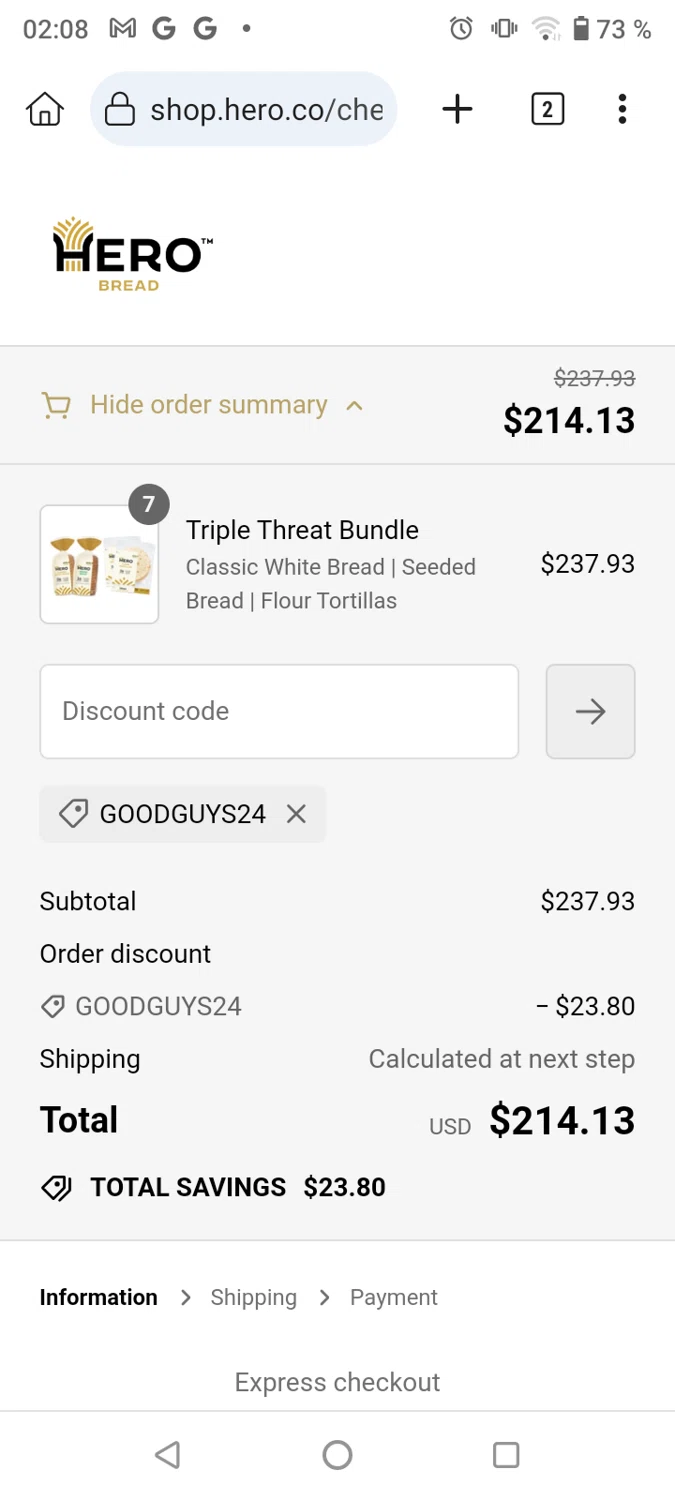 Hero Bread Promo Codes – 20% Off | August 2024
