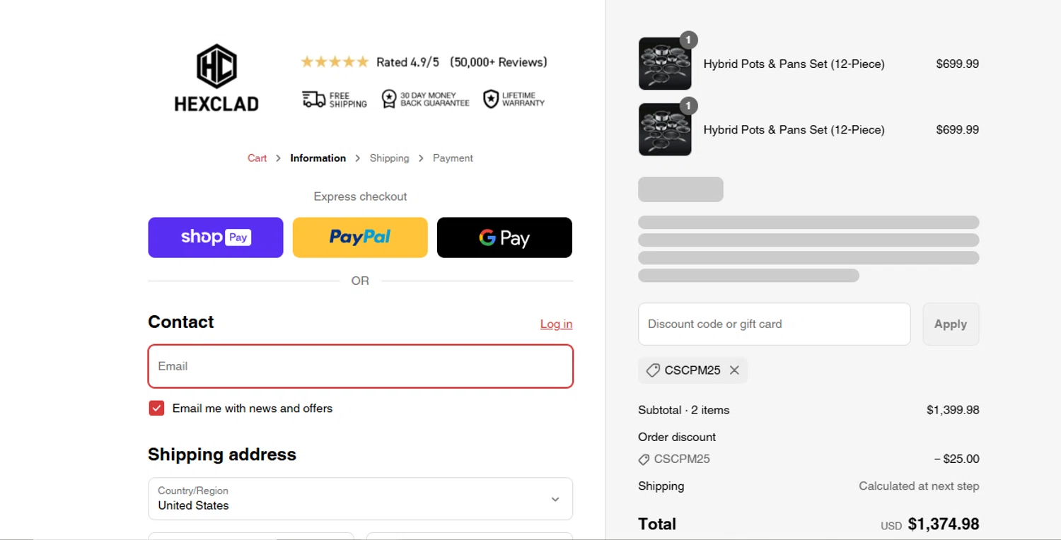 HexClad Promo Codes (9 Verified) - $75 Off Sitewide Aug 2025