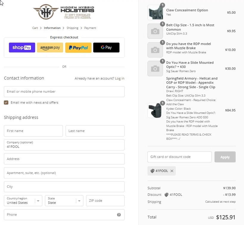 Hidden Hybrid Holsters Discount Codes - 10% Off | October 2024