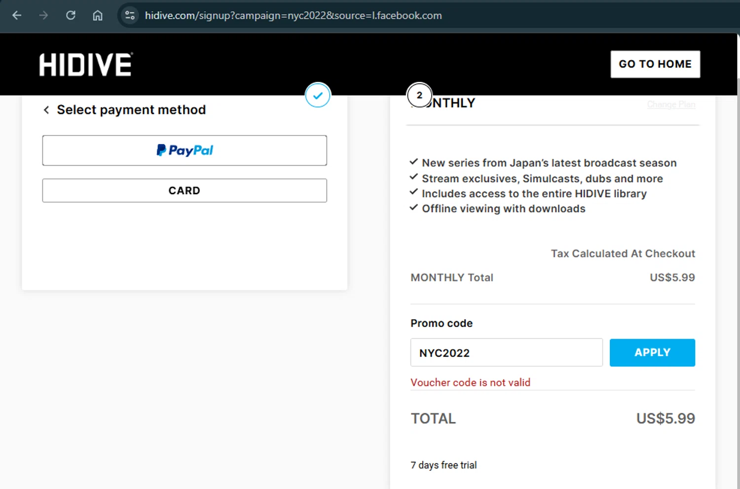 HIDIVE Coupons & Promo Codes Jul 2025