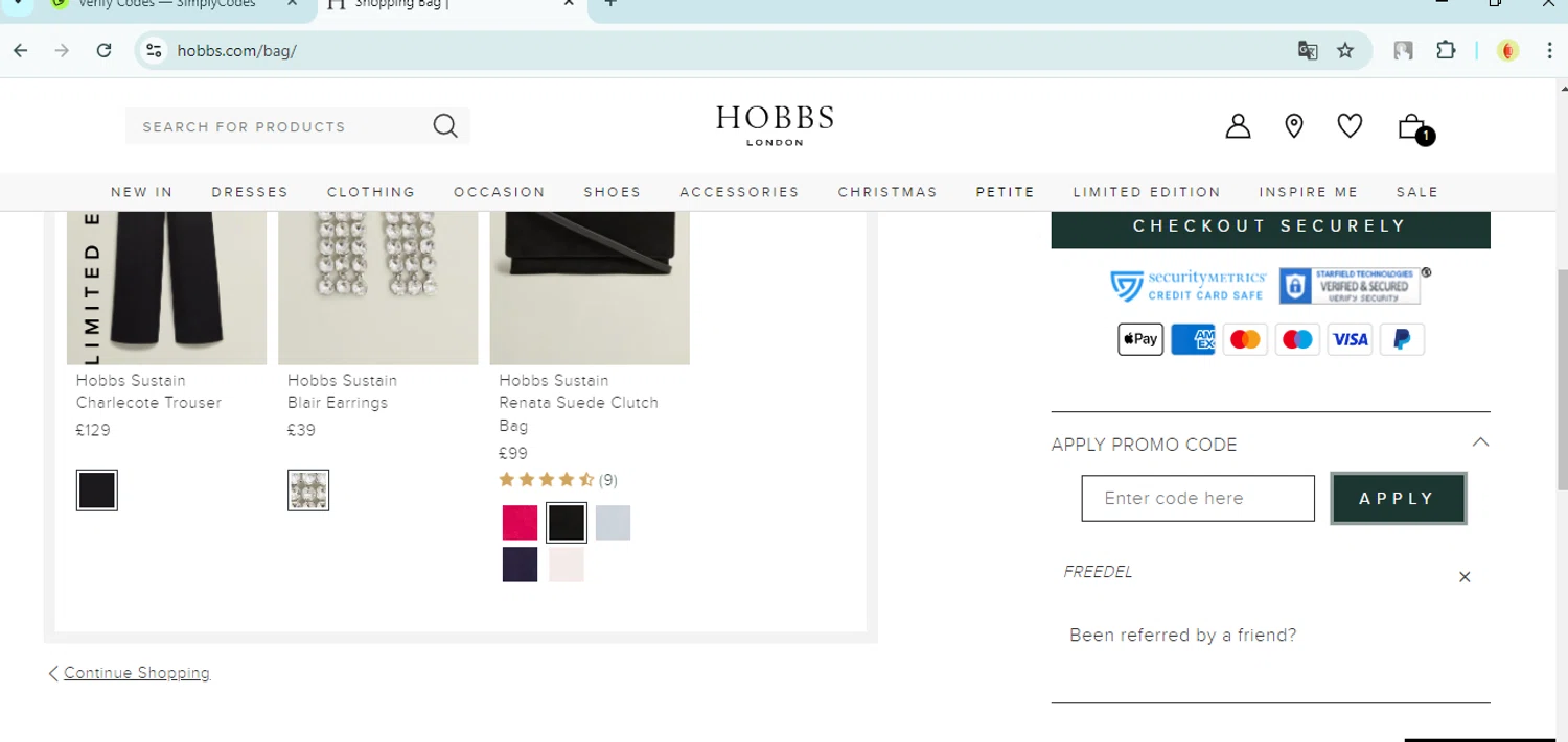 Hobbs Discount Codes - 15% Off | November 2024