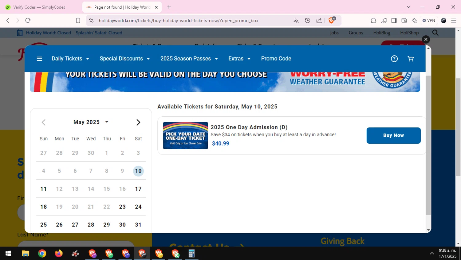 Holiday World Promo Codes - $5 Off (Verified) Sep 2025