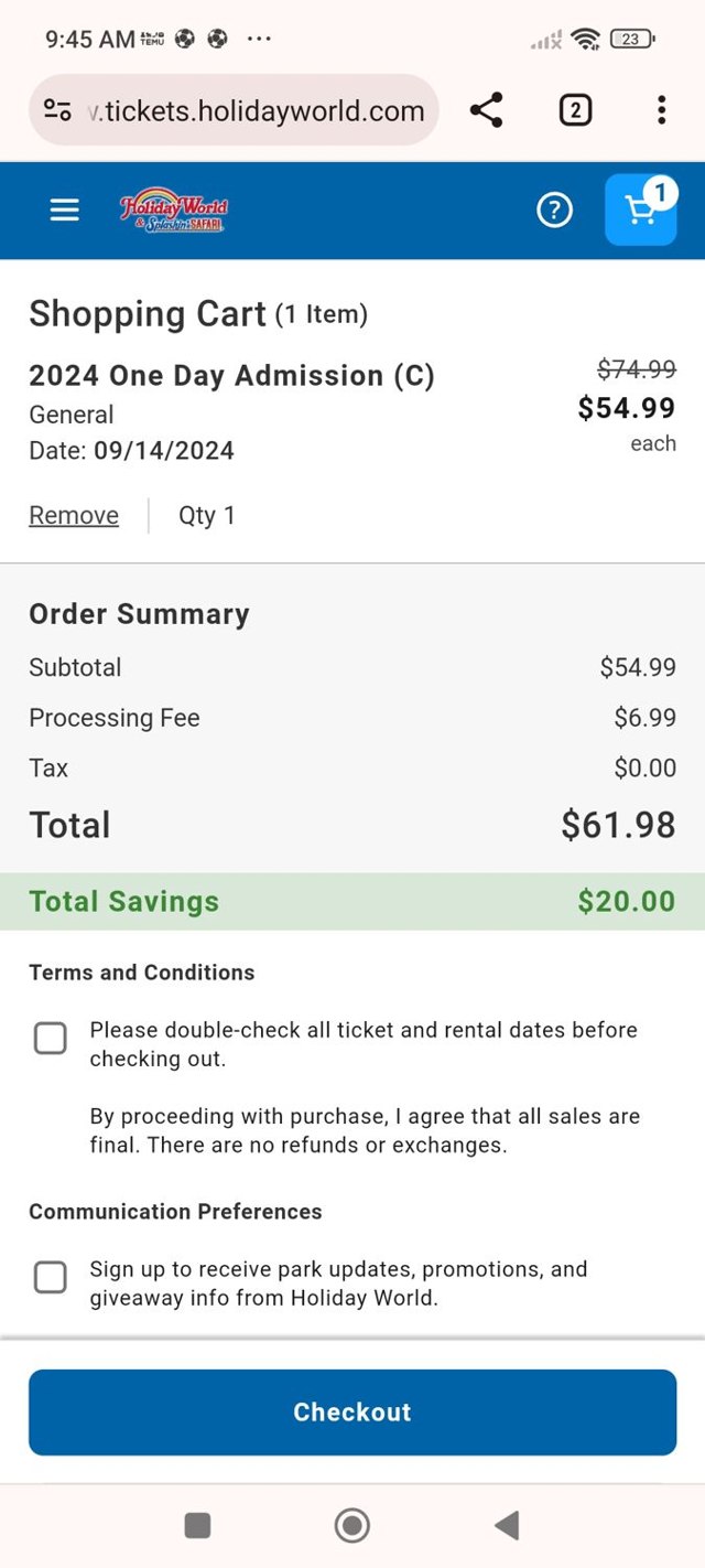 Holiday World Promo Codes - $5 Off (Verified) Aug 2025