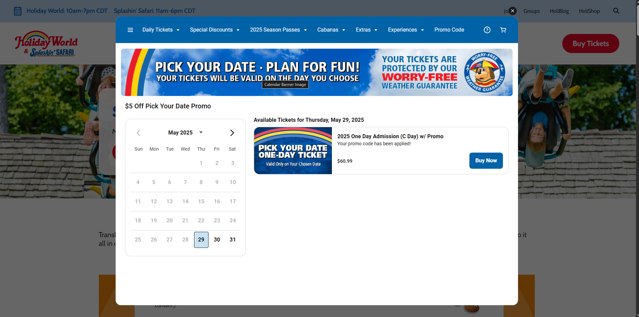 Holiday World Promo Codes - $5 Off (Verified) Sep 2025