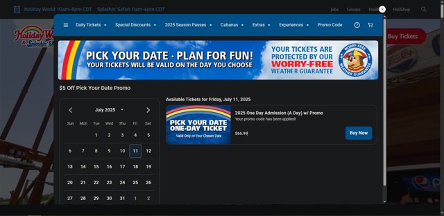 Holiday World Promo Codes - $5 Off (Verified) Sep 2025