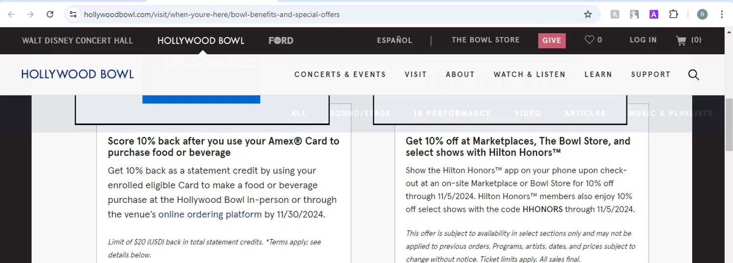 Hollywood Bowl Promo Codes - 20% Off | November 2024