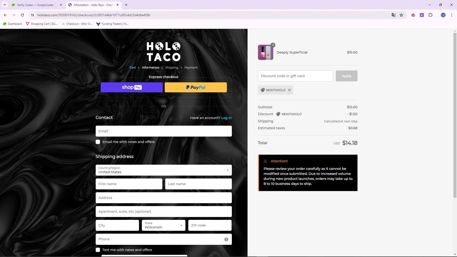 Holo Taco Discount Codes - 10% Off | October 2024