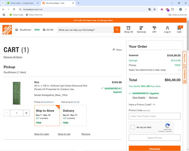 Home Depot Promo Codes - 10% Off | November 2024