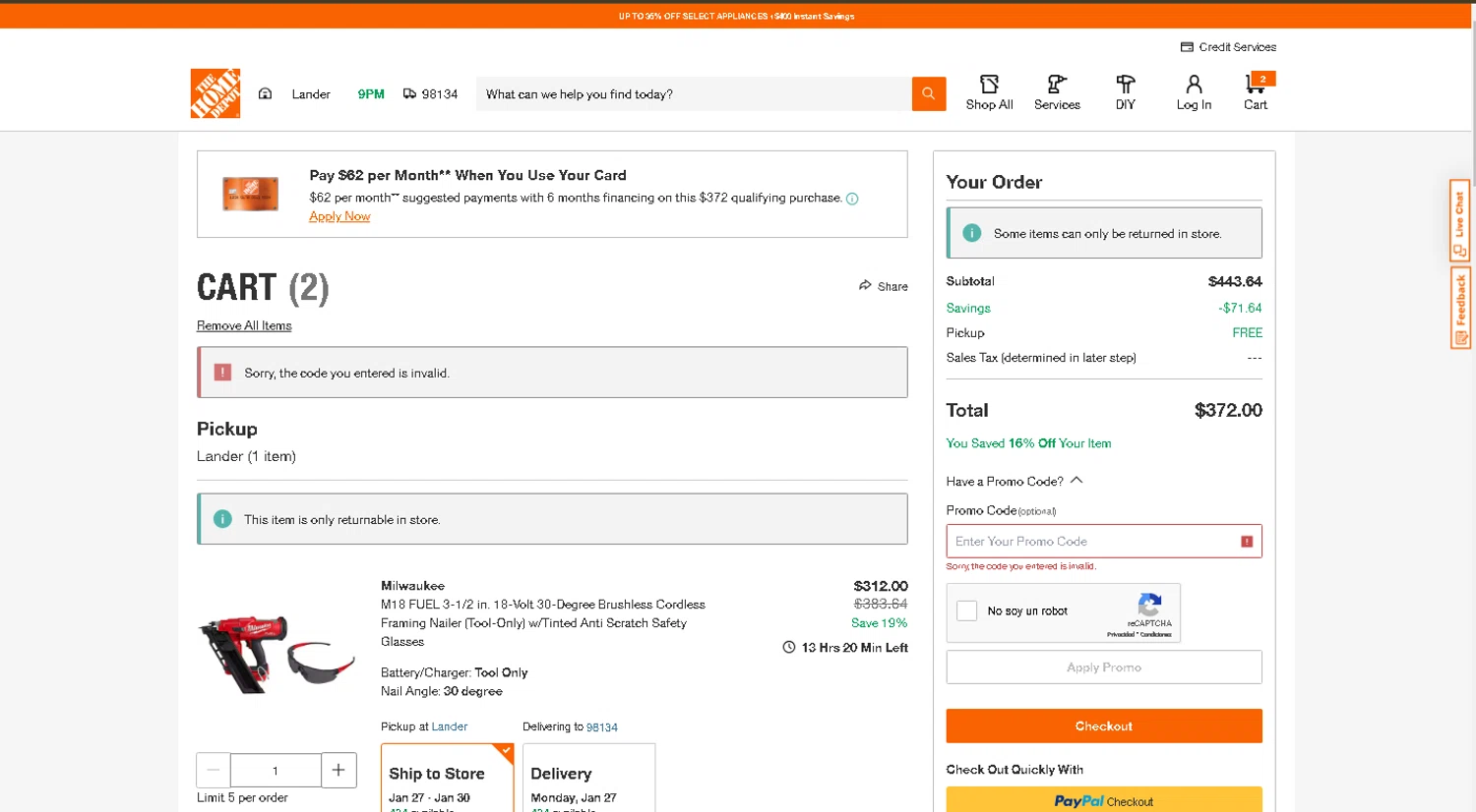 Home Depot Promo Codes (7 Verified) - 20% Off Jan 2025