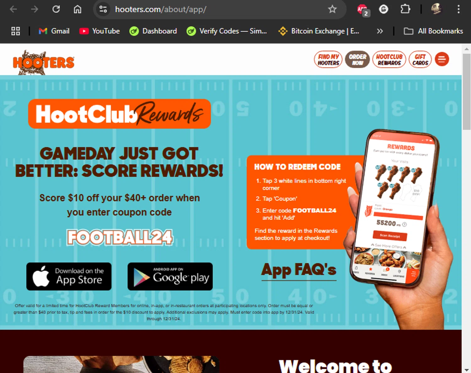 Hooters Coupon Codes - $20 Off | January 2025