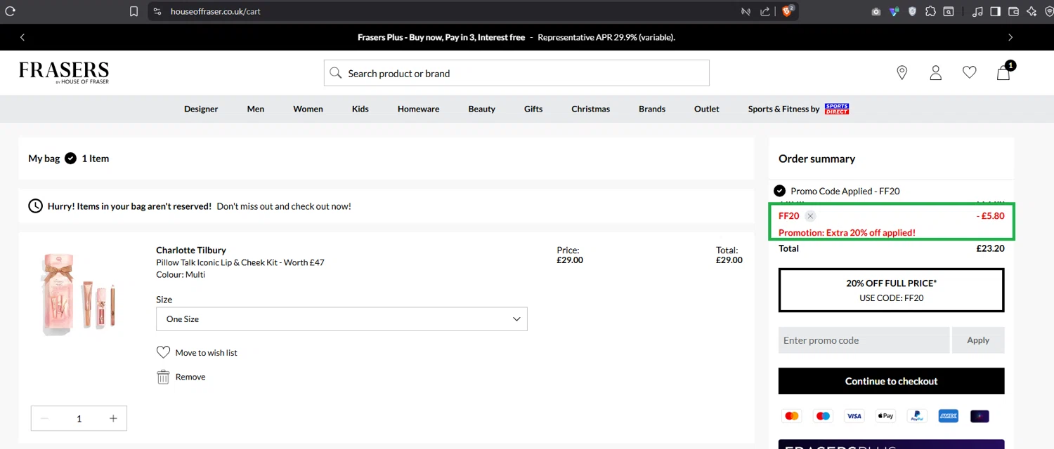 House of Fraser Promo Codes - 20% Off Coupons Jan 2026