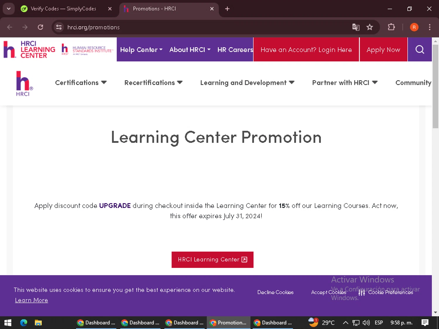 HRCI Promo Codes - 30% Off | October 2024