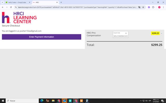HRCI Promo Codes (5 Verified) - 25% Off Sitewide Oct 2025