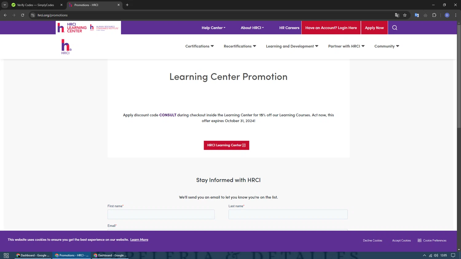 HRCI Promo Codes - 30% Off | October 2024