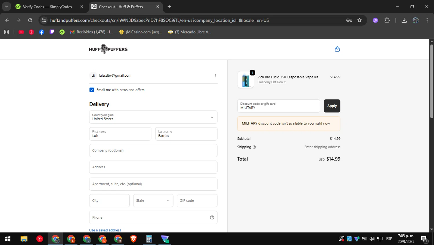 Huff and Puffers Promo Codes - 20% Off Oct 2025