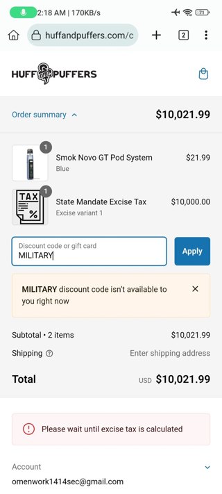 Huff and Puffers Discount Codes - 15% Off | January 2025