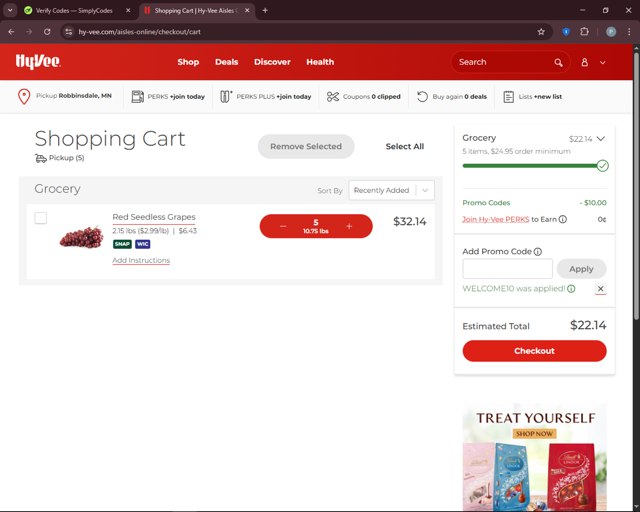 Hy-Vee Promo Codes (2 Verified) - $10 Off Sitewide May 2025