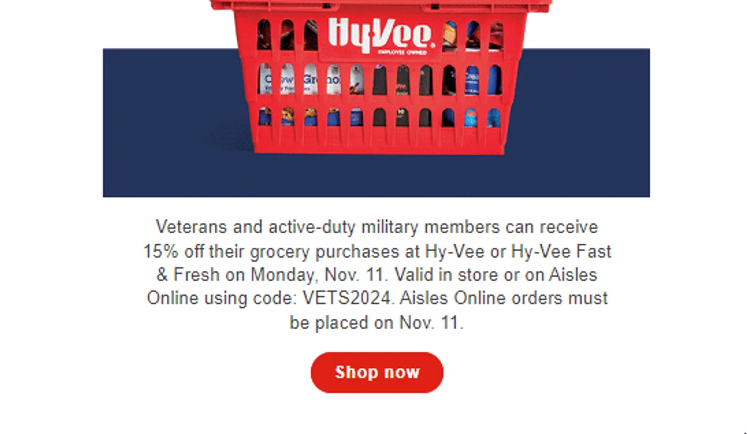 Hy-Vee Promo Codes & Black Friday 2024 Deals - $50 Off