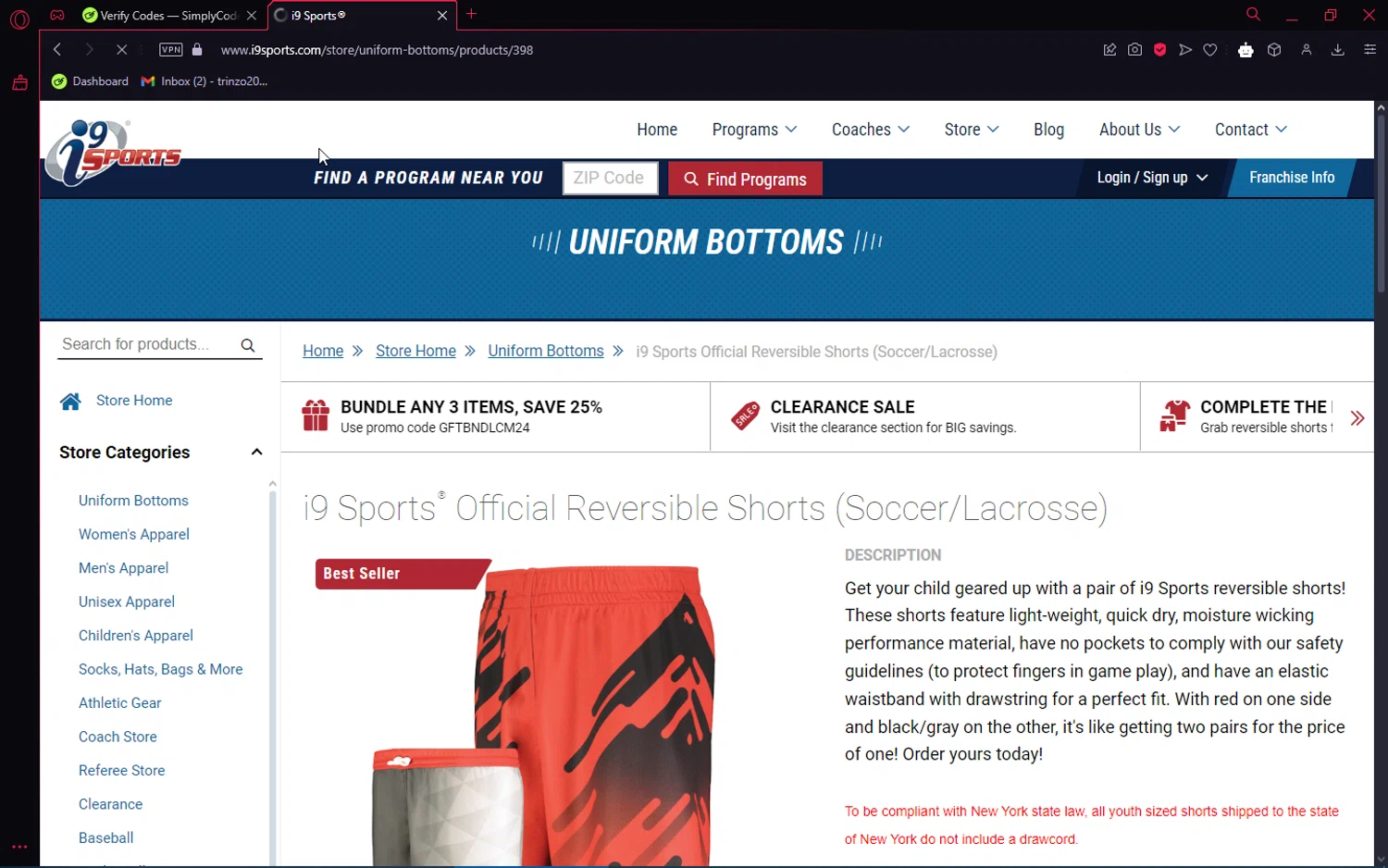 i9 Sports Promo Codes - 25% Off | December 2024