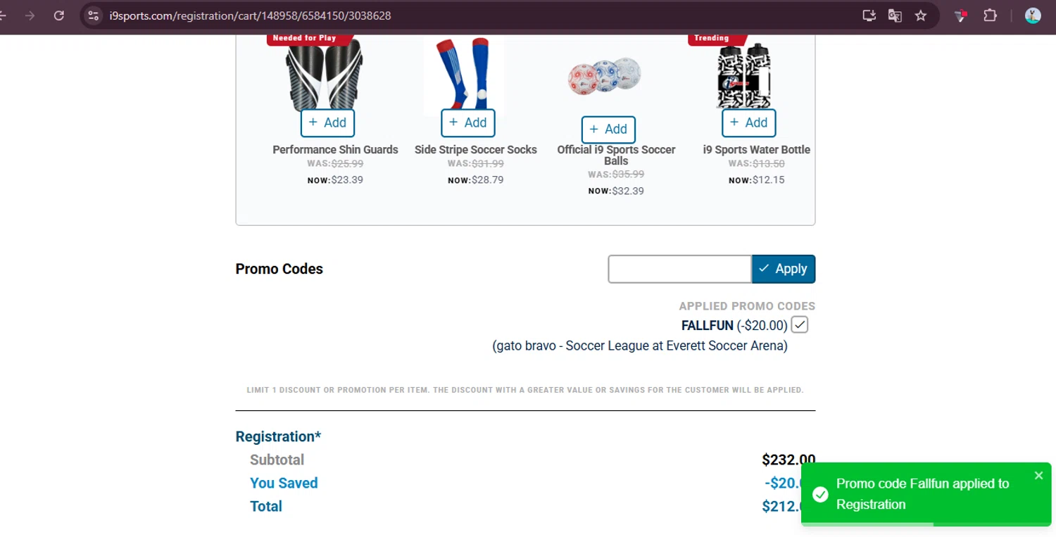 i9 Sports Promo Codes (4 Verified) - $20 Off w/Code Nov 2025