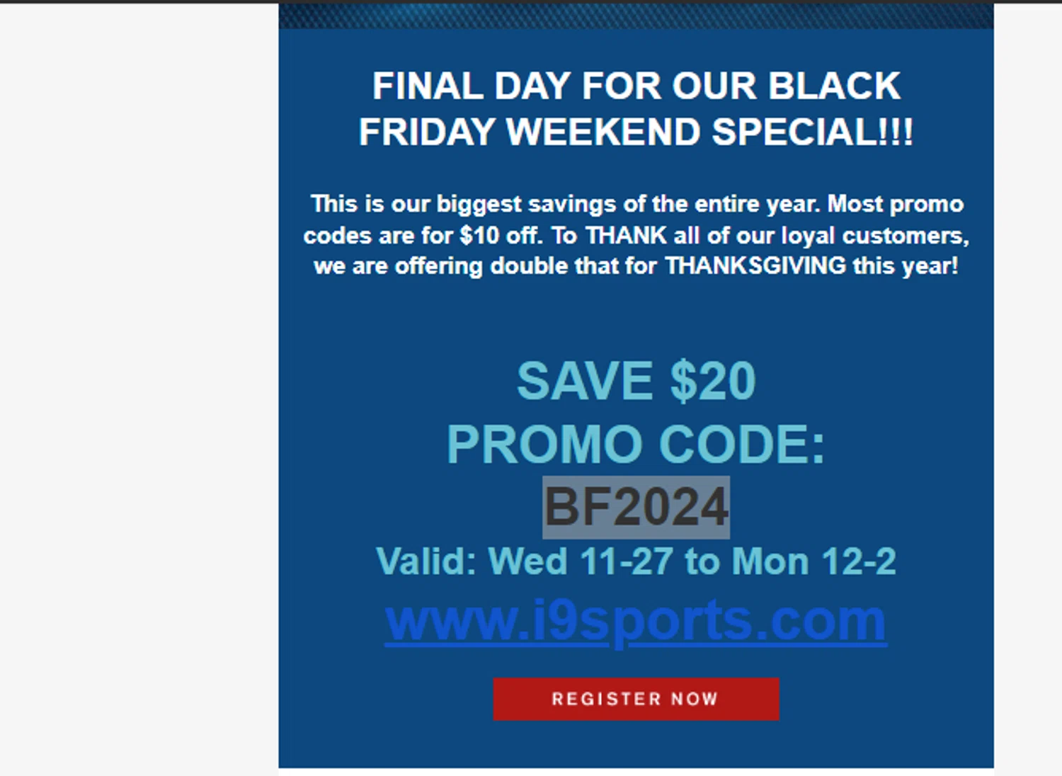 i9 Sports Promo Codes - $10 Off | December 2024