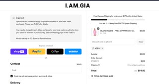 I.AM.GIA Discount Codes (6 Verified) - 10% Off May 2025