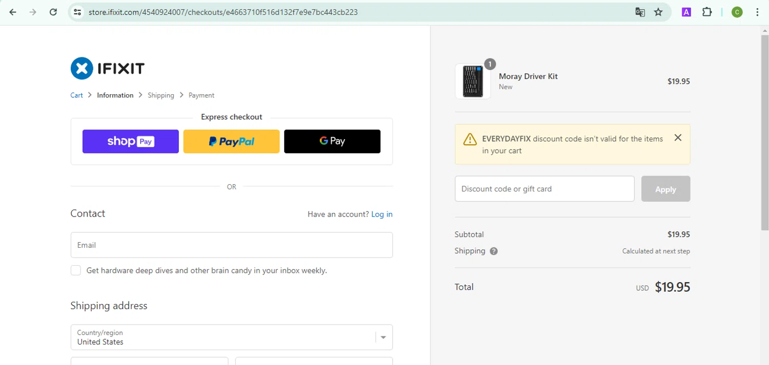 iFixit Discount Codes - 50% Off | November 2024