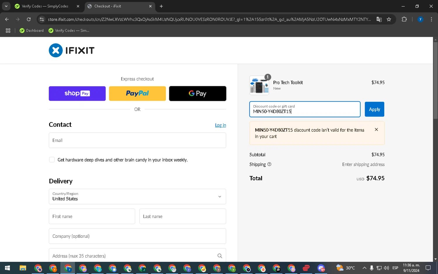 iFixit Discount Codes & Black Friday 2024 Deals - 50% Off
