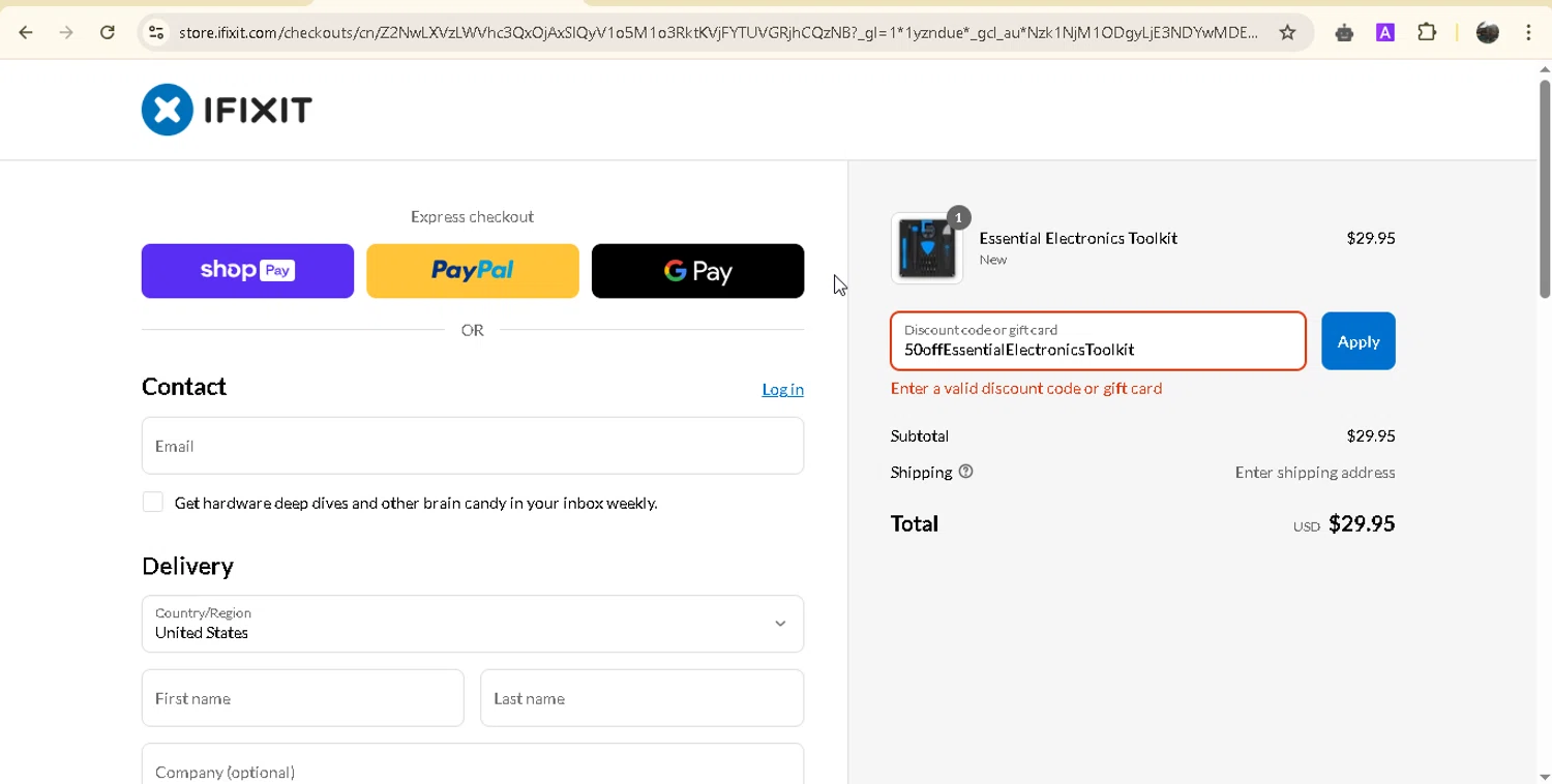 iFixit Promo Codes - 10% Off Coupons Sep 2025