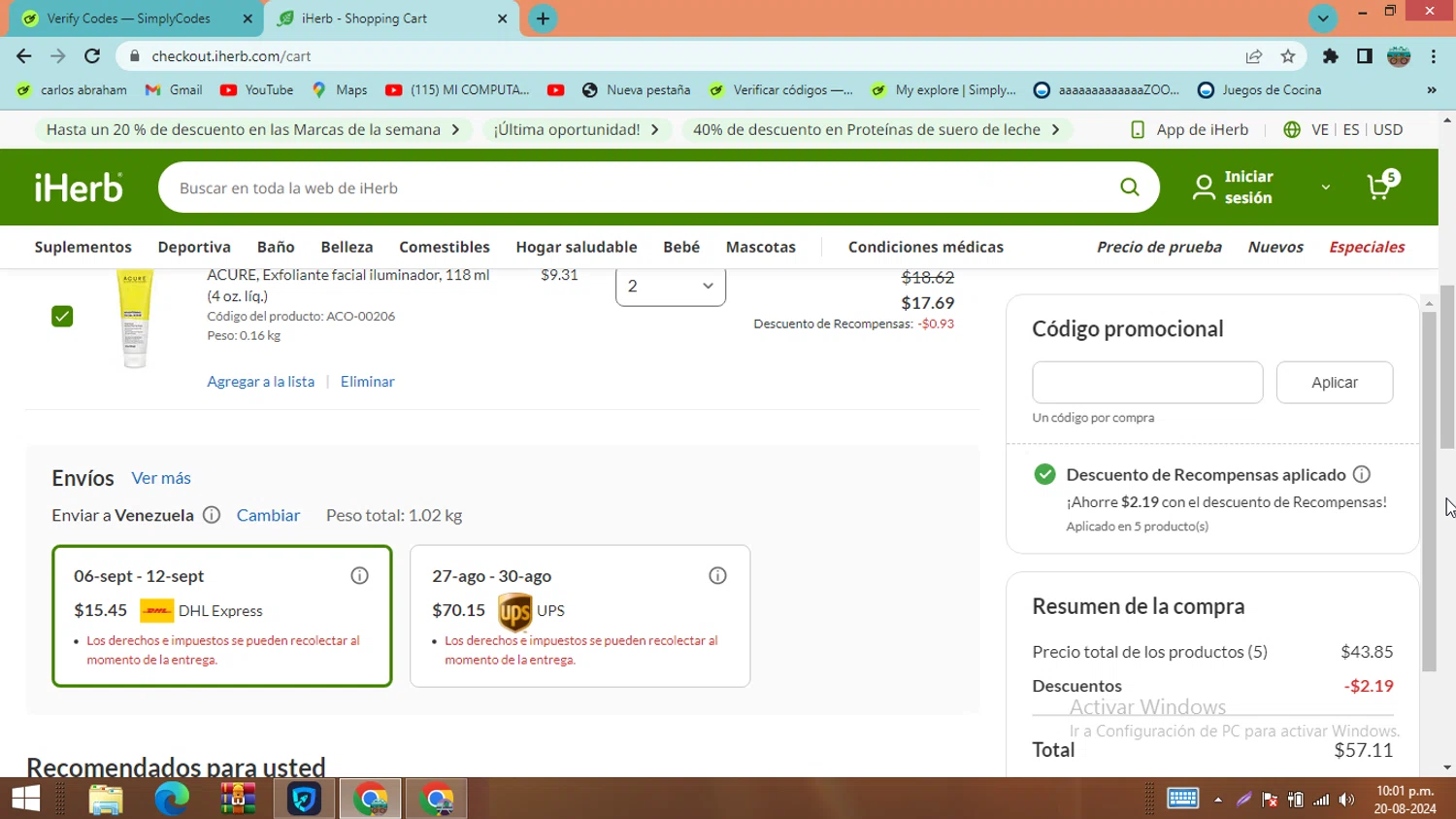 iHerb.com Promo Codes - 5% Off | September 2024