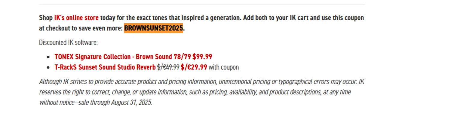 IK Multimedia Promo Codes - $200 Off Coupons Dec 2025