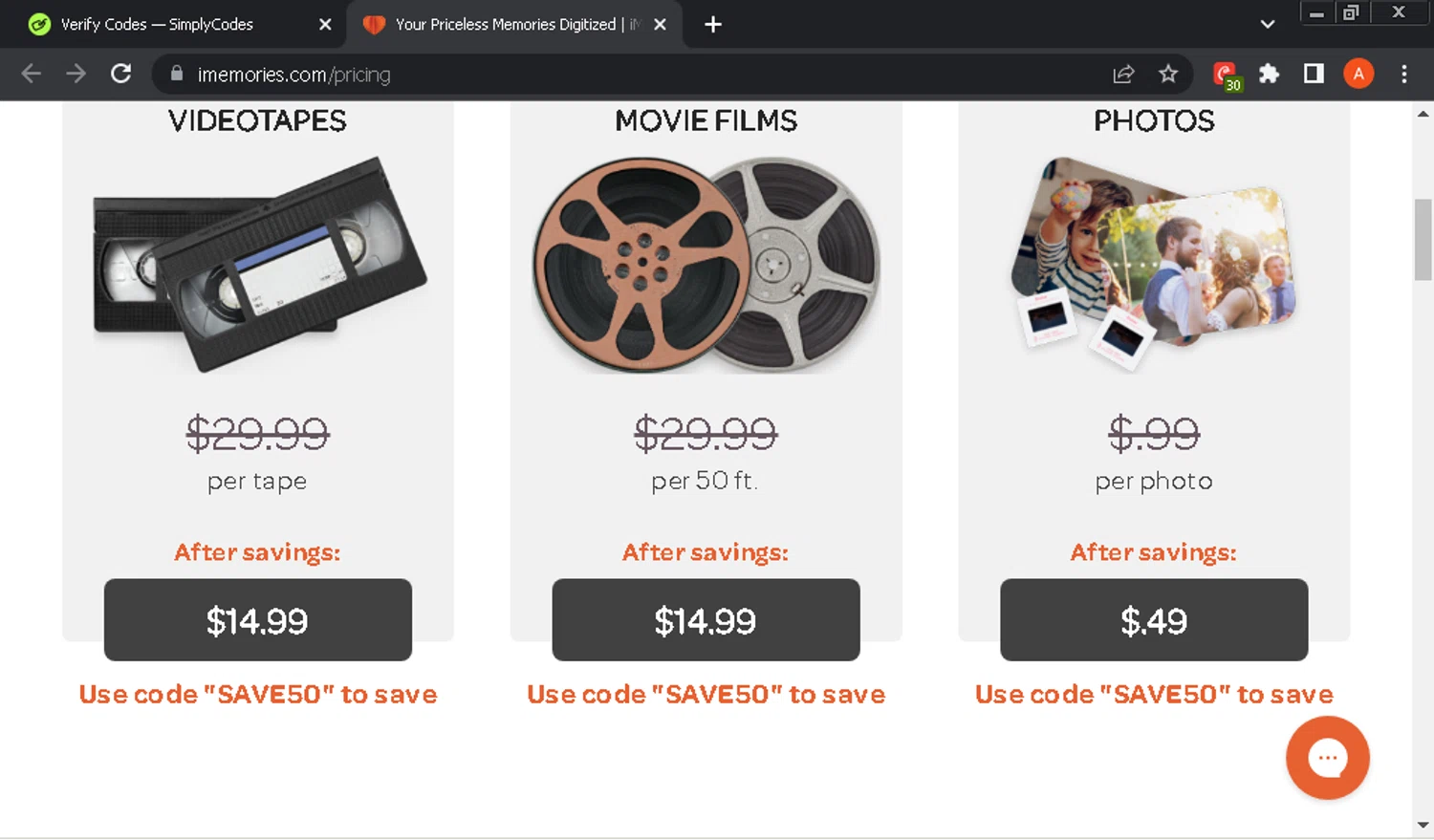 iMemories Promo Codes - 50% Off (1 Verified) Feb 2026