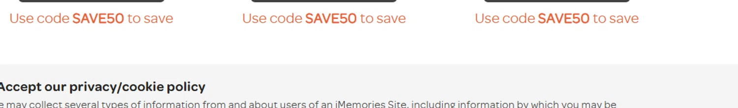 iMemories Promo Codes - 50% Off (2 Verified) Oct 2025