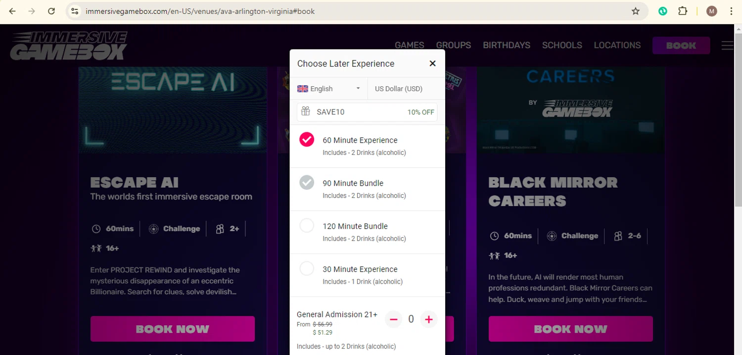Immersive Gamebox Discount Codes - 10% Off | November 2024