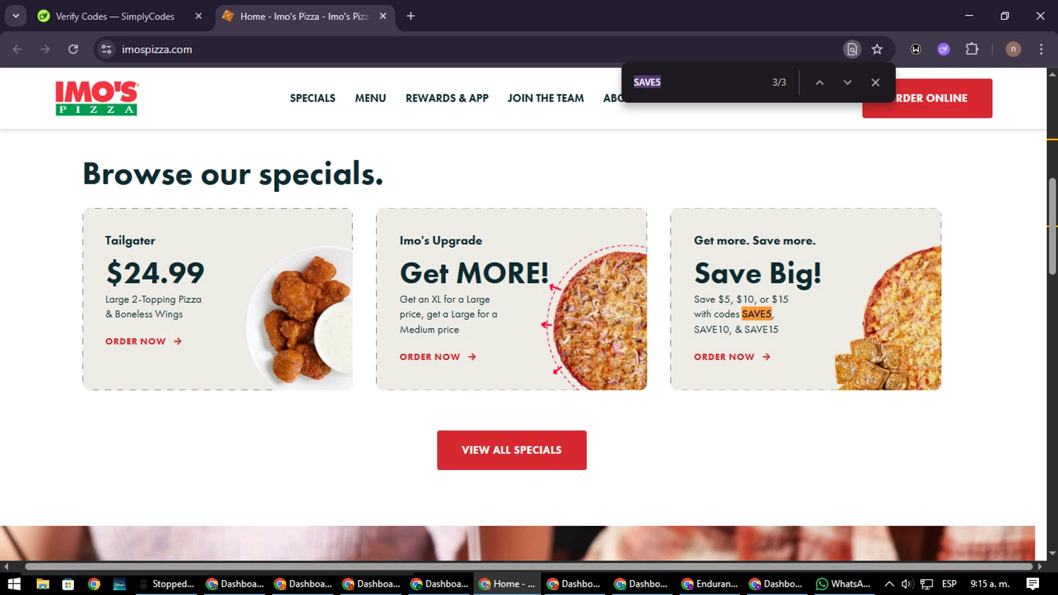 Imo's Pizza Promo Codes - $15 Off Coupons Dec 2025