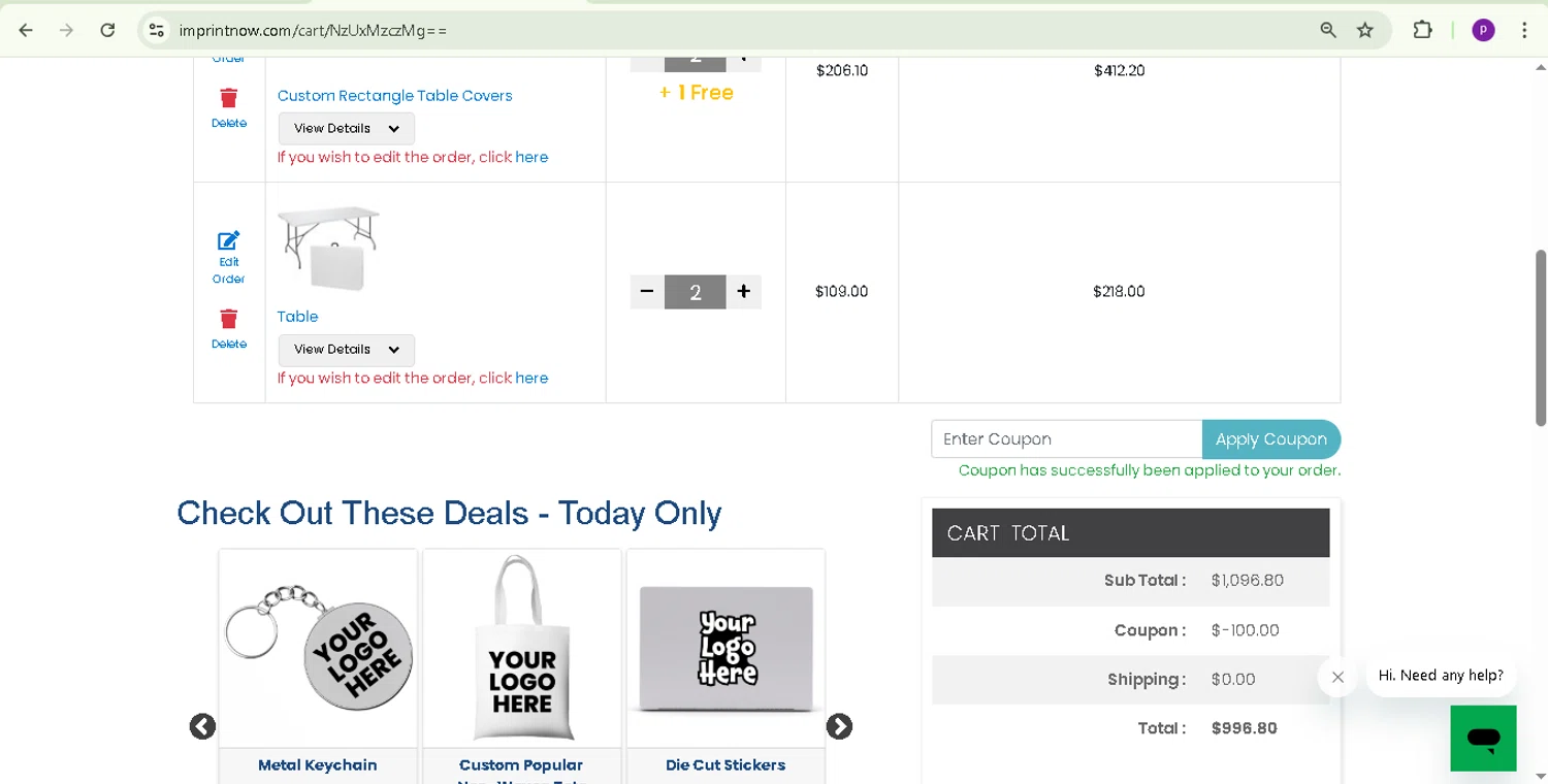 Imprint Now Promo Codes - $100 Off (Verified) Oct 2025