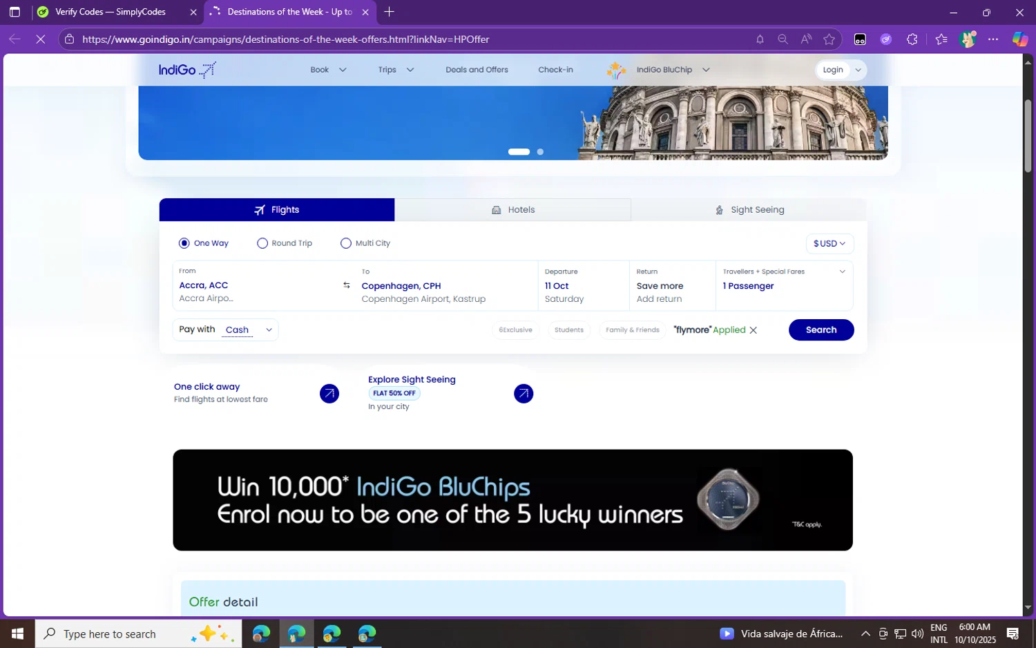 IndiGo Airlines Promo Codes - $1,000 Off Oct 2025