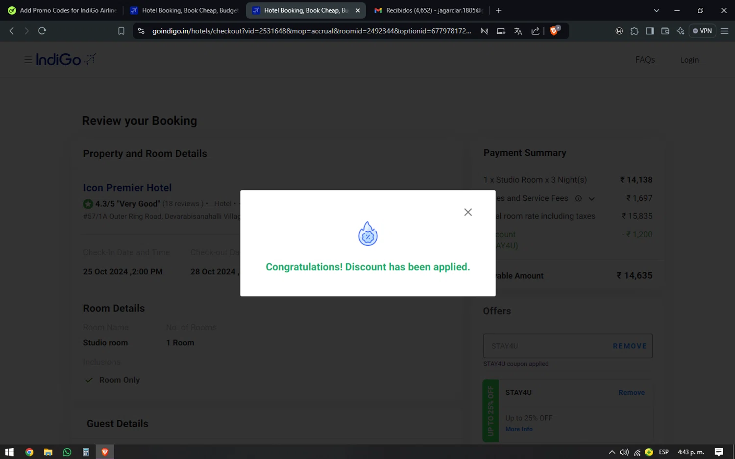 IndiGo Airlines Promo Codes - 25% Off | September 2024