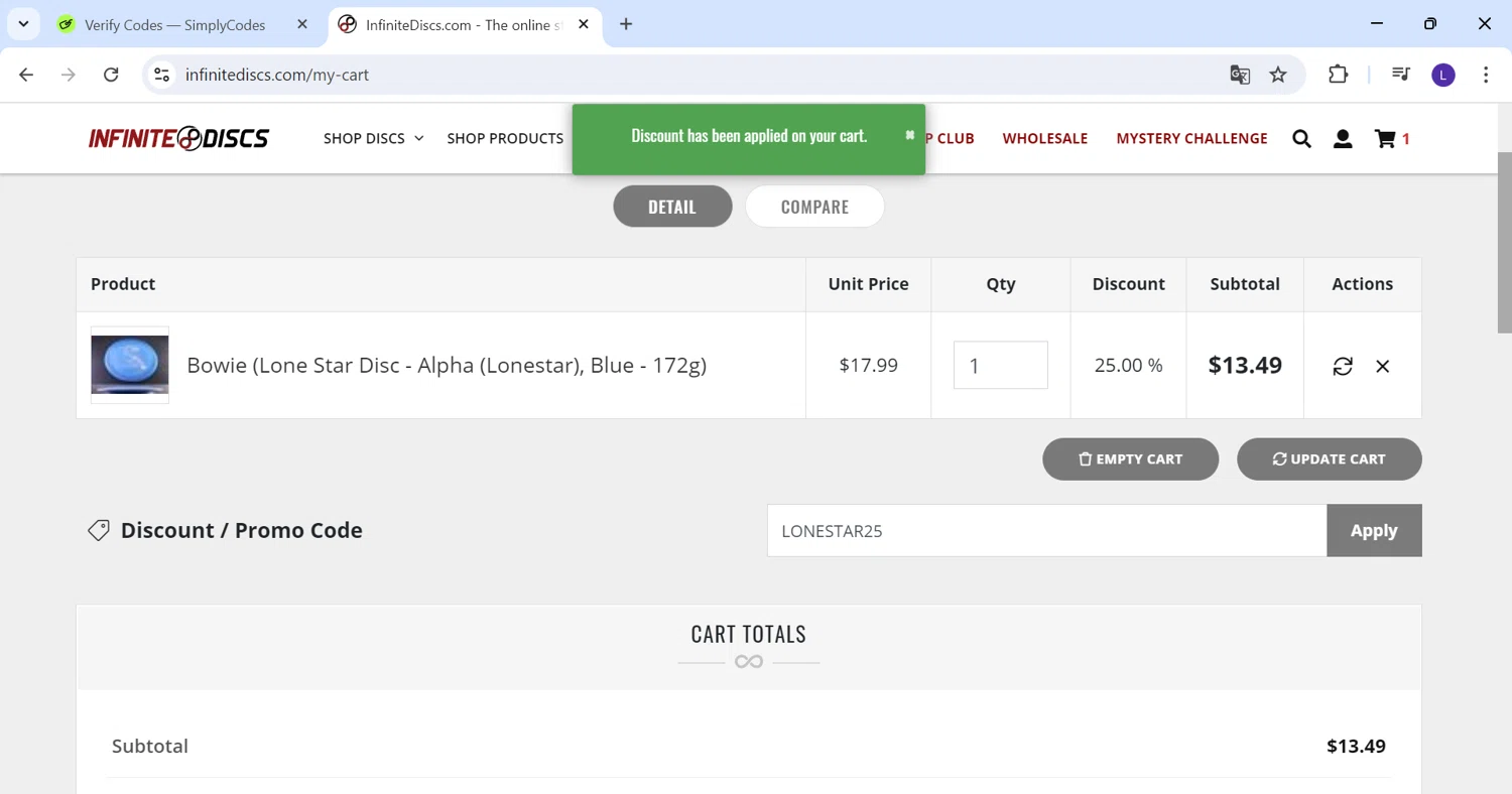 Infinite Discs Discount Codes - 25% Off | October 2024