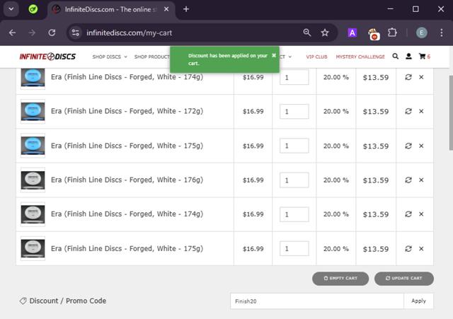 Infinite Discs Promo Codes - 20% Off Coupons Oct 2025