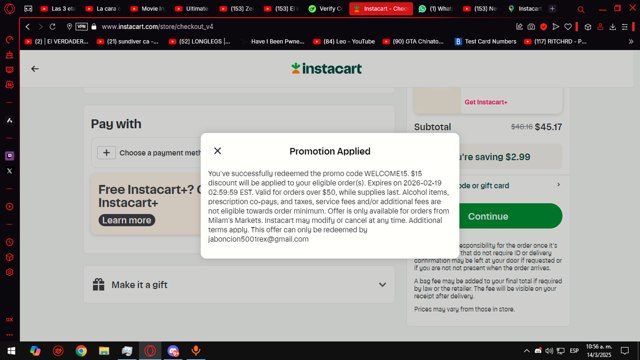 Instacart Promo Codes (7 Verified) - $15 Off w/Code Mar 2025