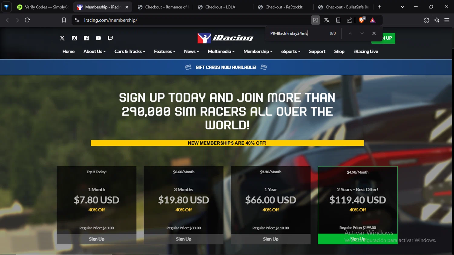 Iracing Promo Codes (4 Verified) - 40% Off w/Code Mar 2025