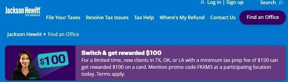 Jackson Hewitt Coupons & Black Friday 2024 Deals - 10% Off