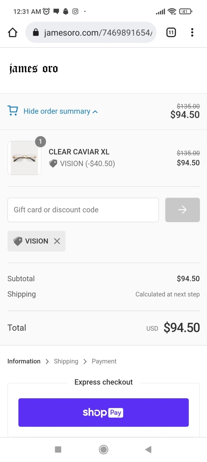 James Oro Discount Codes - $25 Off | January 2025