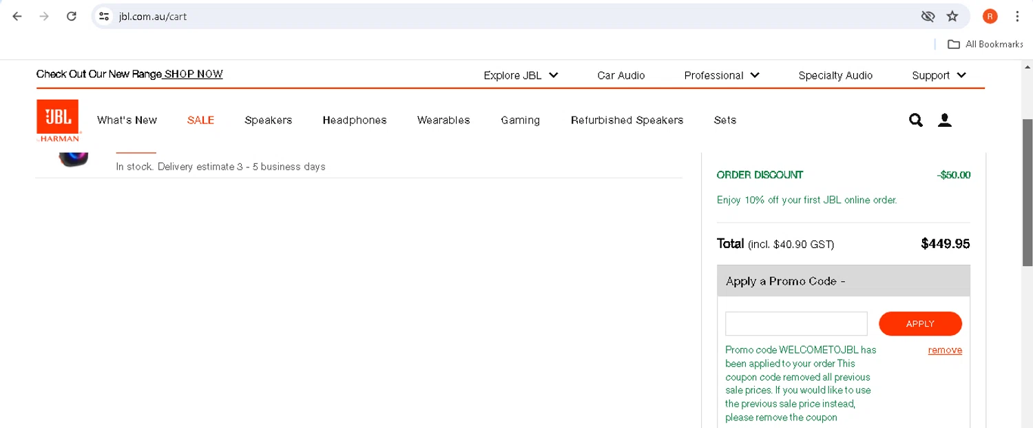 JBL Coupon Codes - 10% Off | September 2024