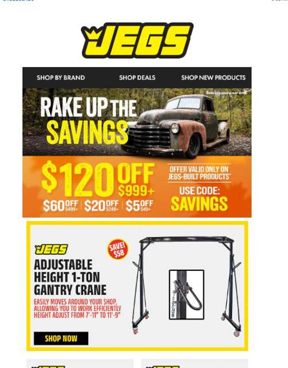 Jegs Discount Codes - $120 Off (1 Verified) Oct 2025