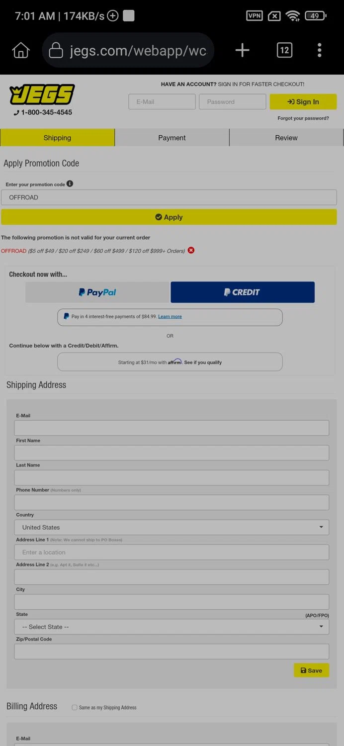 Jegs Promo Codes - $65 Off | November 2024