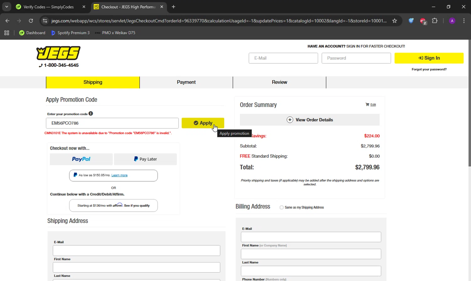 Jegs Promo Codes - $50 Off Coupons Oct 2025