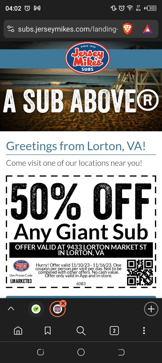 Jersey Mike's Subs Promo Codes – 50% Off | May 2024
